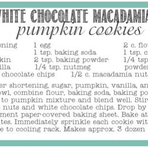 White Chocolate Macadamia Nut Pumpkin Cookies - 32 Turns32 Turns